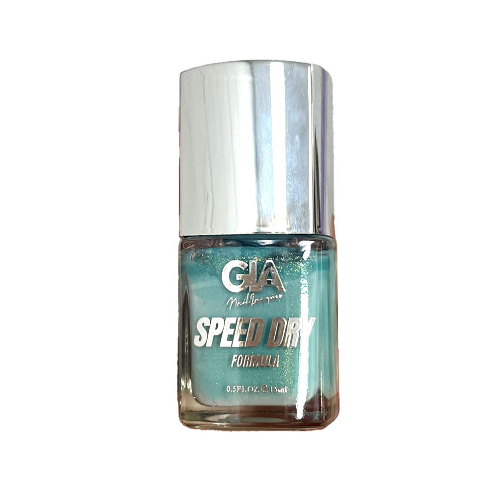 GIA Nail Polish Speed Dry Formula Mix4 531 Shimmer Aqua 15ml – Cosmetic ...
