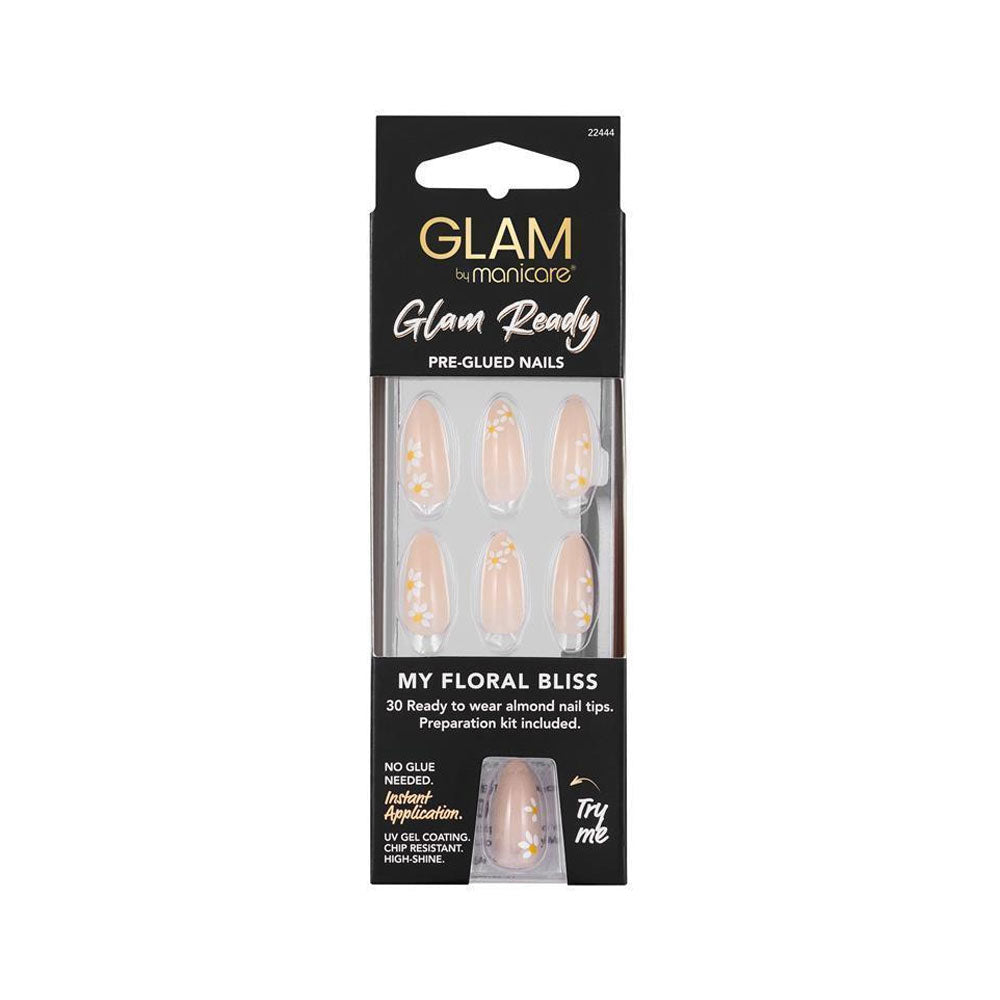 Manicare Pre Glued Nails Glam Ready My Floral Bliss 30pk – Cosmetic Capital