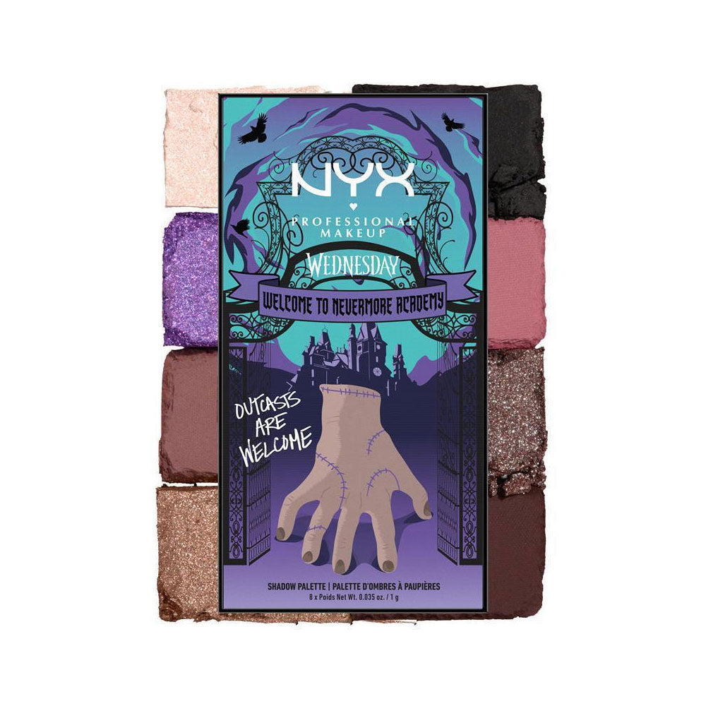 NYX Wednesday Welcome To Nevermore Academy Shadow Palette 01 – Cosmetic ...