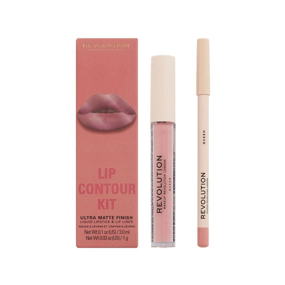 Revolution Lip Contour Kit Liquid Lipstick & Lip Liner Ultra Matte ...