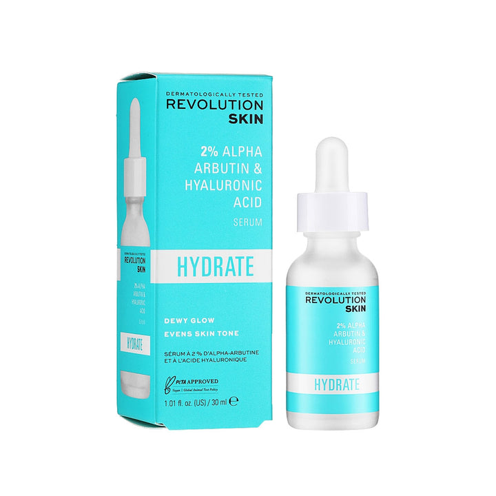 Revolution Skin Serum Hydrate 2% Alpha Arbutin & Hyaluronic Acid 30ml ...