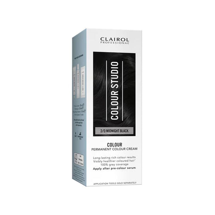 Clairol Professional Permanent Hair Cream Colour Studio 2/0 Midnight ...