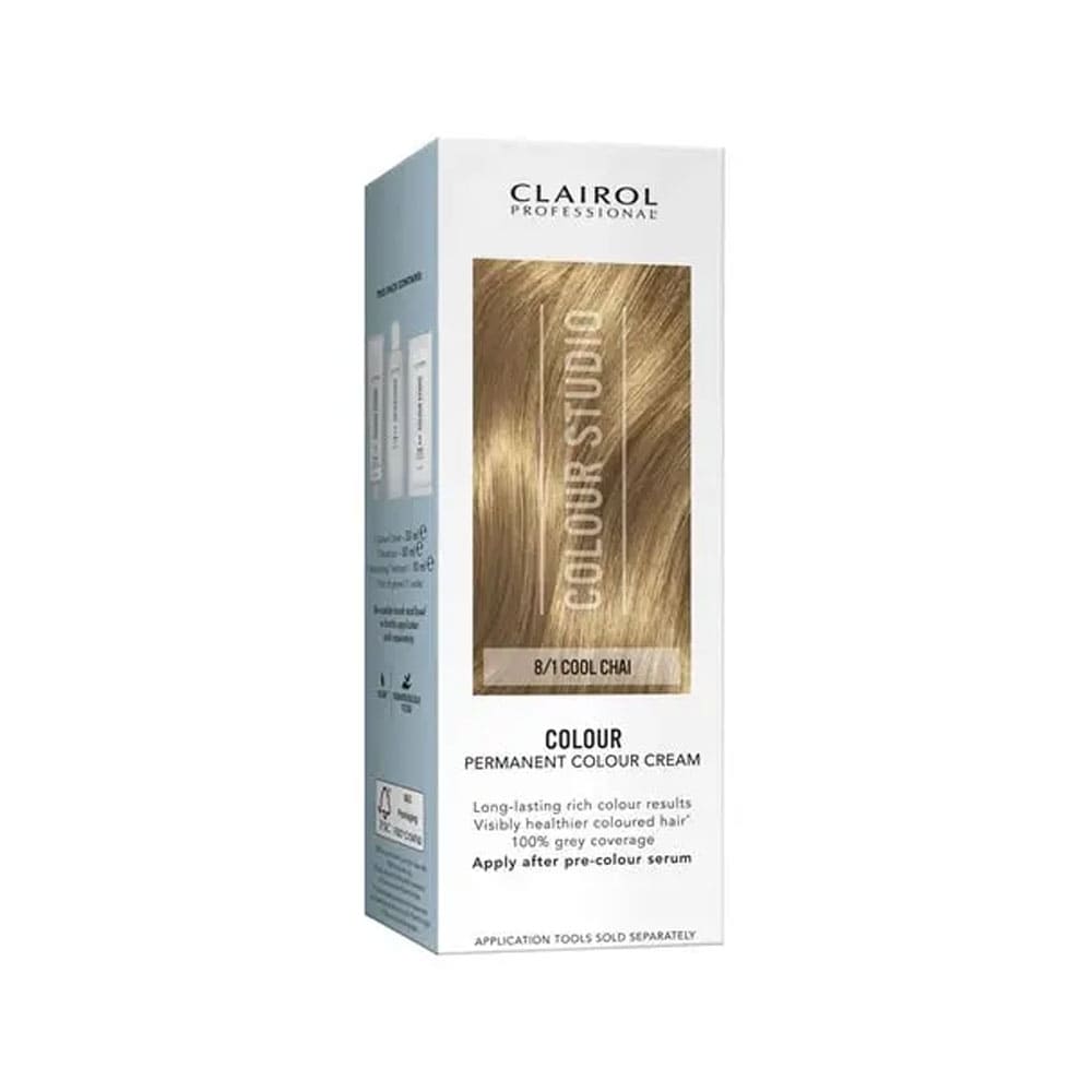 Clairol Professional Permanent Colour Cream Colour Studio 8/1 Cool Chai ...