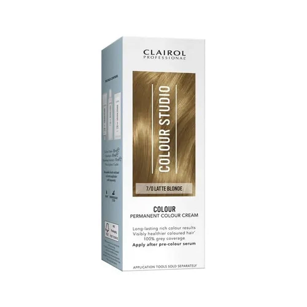 Clairol Professional Permanent Hair Cream Colour Studio 7/0 Latte ...