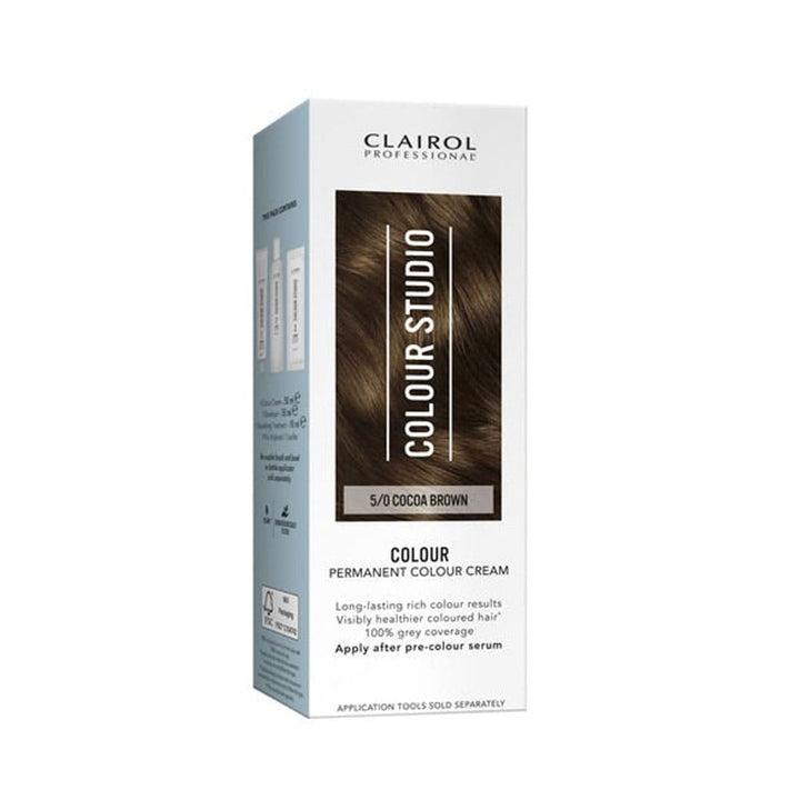 Clairol Professional Permanent Hair Cream Colour Studio 5/0 Cocoa Brown ...