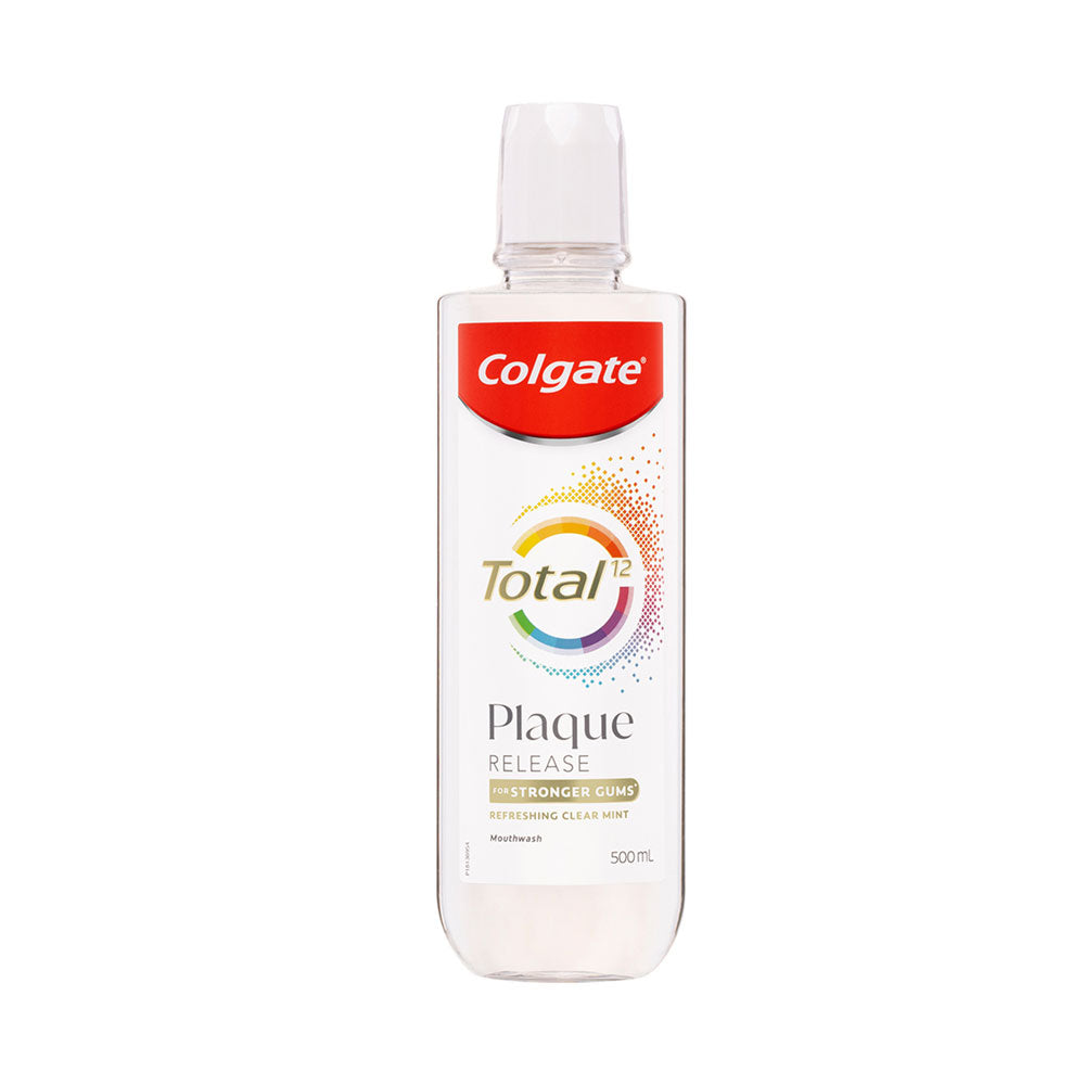 Colgate Total 12 Mouthwash Plaque Release Refreshing Clear Mint 500ml ...
